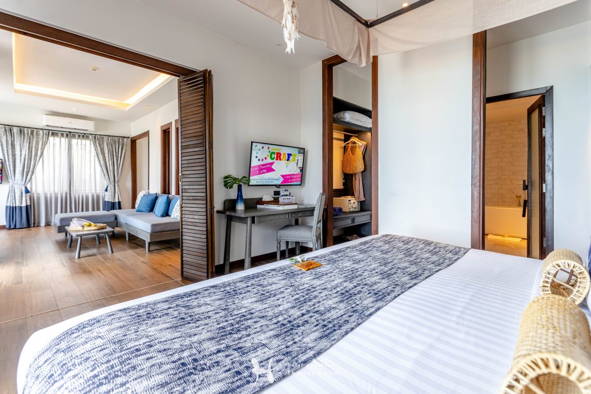 most about the beachfront pool villa is the panoramic view of the sea ...